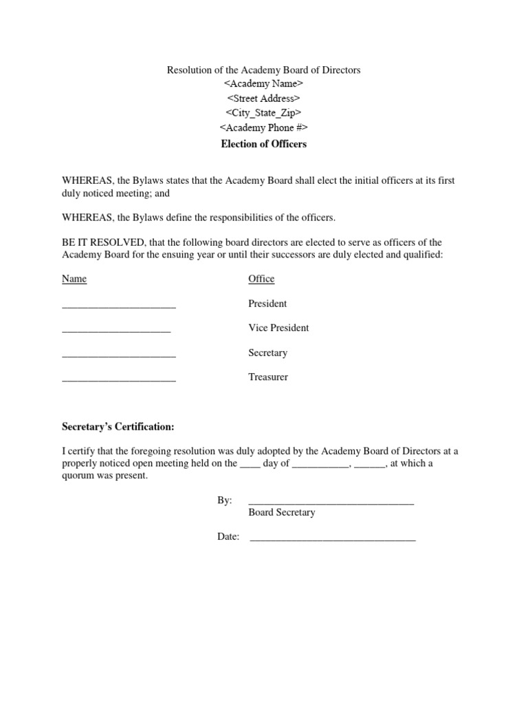 Election of Officers | PDF