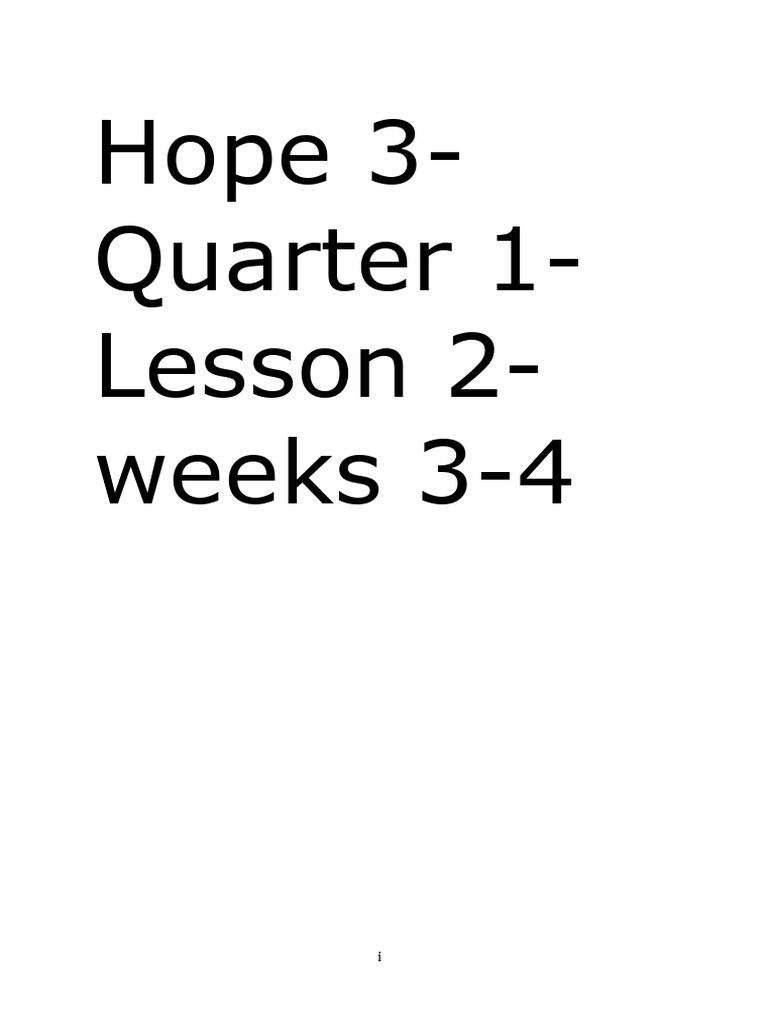 HOPE 3 Quarter 1 Lesson 2 | PDF | Dances | Ballroom Dance