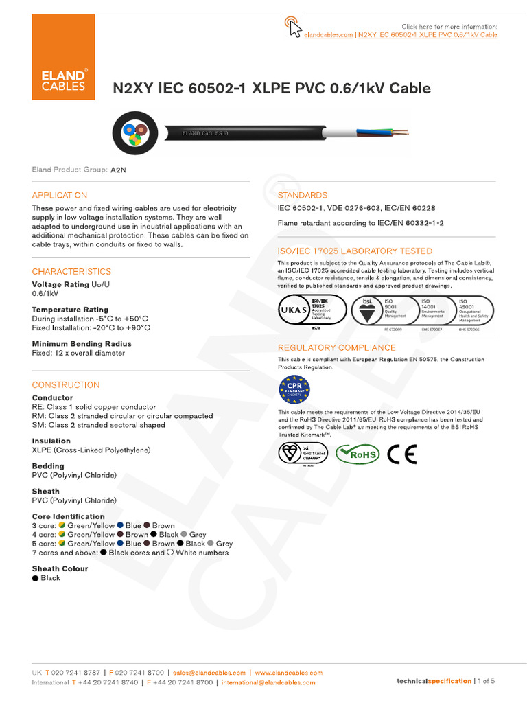 Cabo Eland Cables | PDF