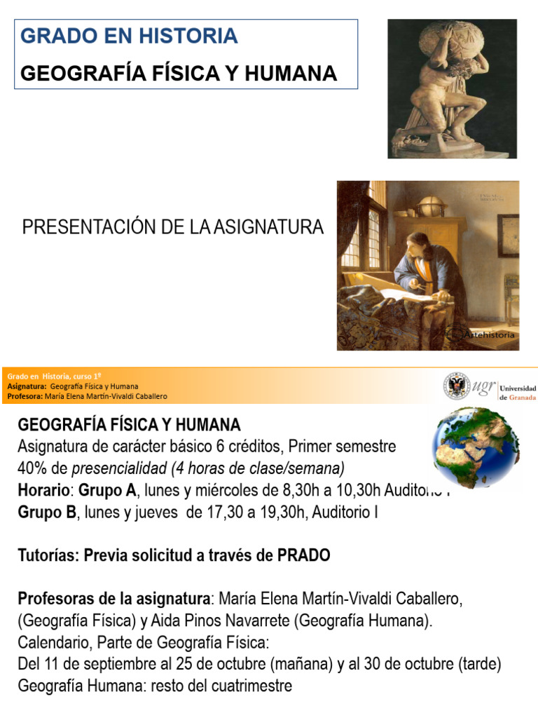 Tema 0 Presentación Geografía Física y Humana | PDF | Terreno ...