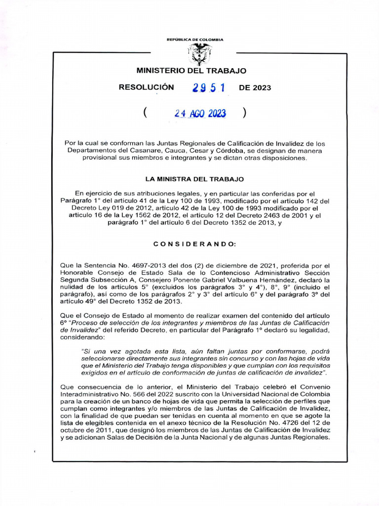 Resolucion-2951 de 2023 | PDF