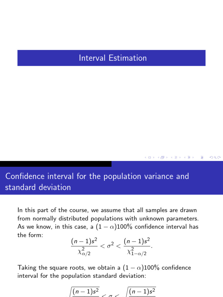 Confidence Interval For Variance (Problems) | PDF | Variance | Confidence Interval