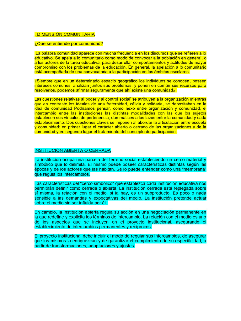Dimensión Comunitaria | PDF