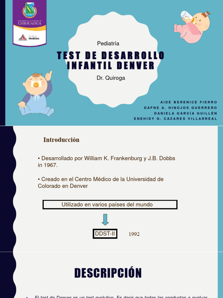 Test de Desarrollo Infantil Denver | PDF