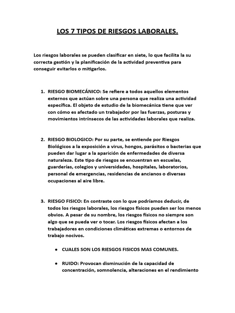 Los 7 Riesgos. | PDF | Naturaleza