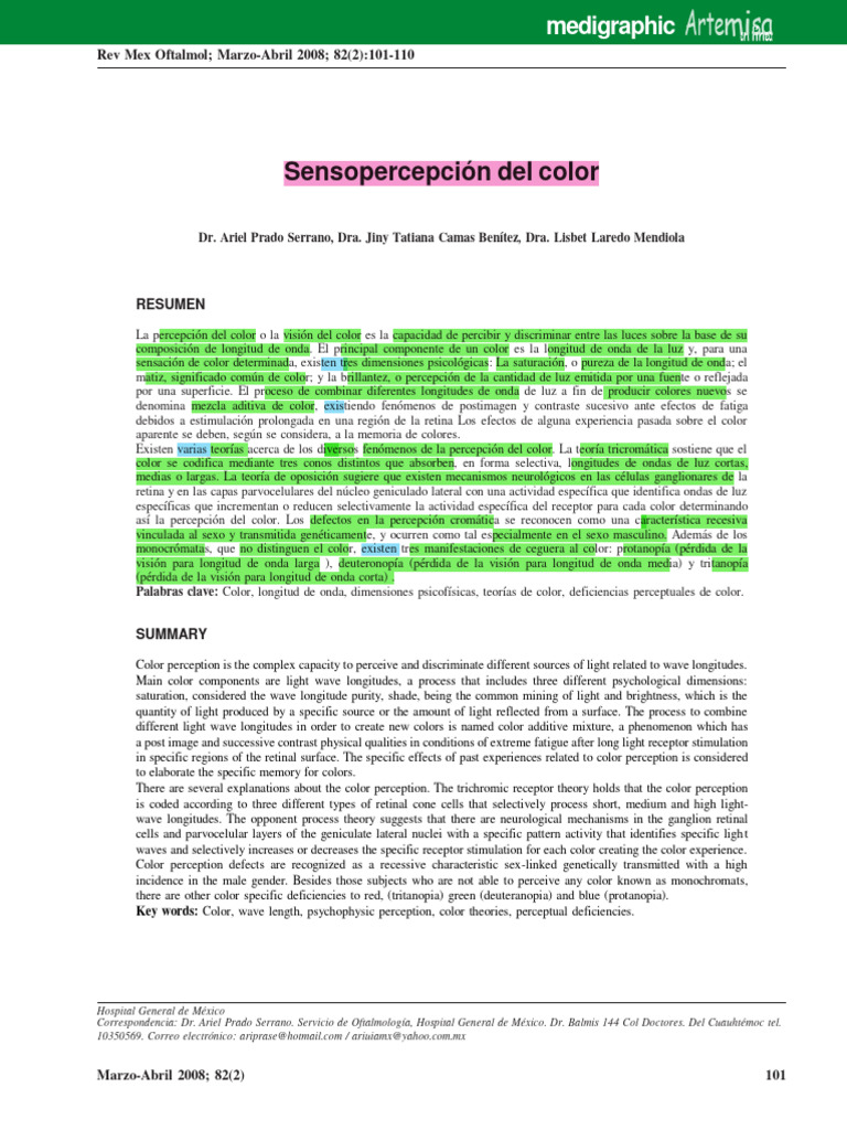 Dimensiones de La Percepción Del Color | PDF | Color | Percepción visual