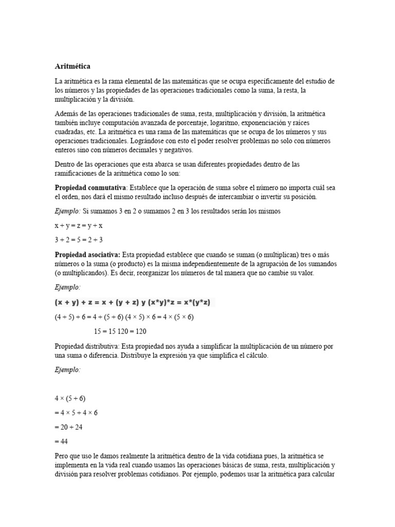 Conceptos Basicos de La Matematica | PDF | Álgebra | Aritmética