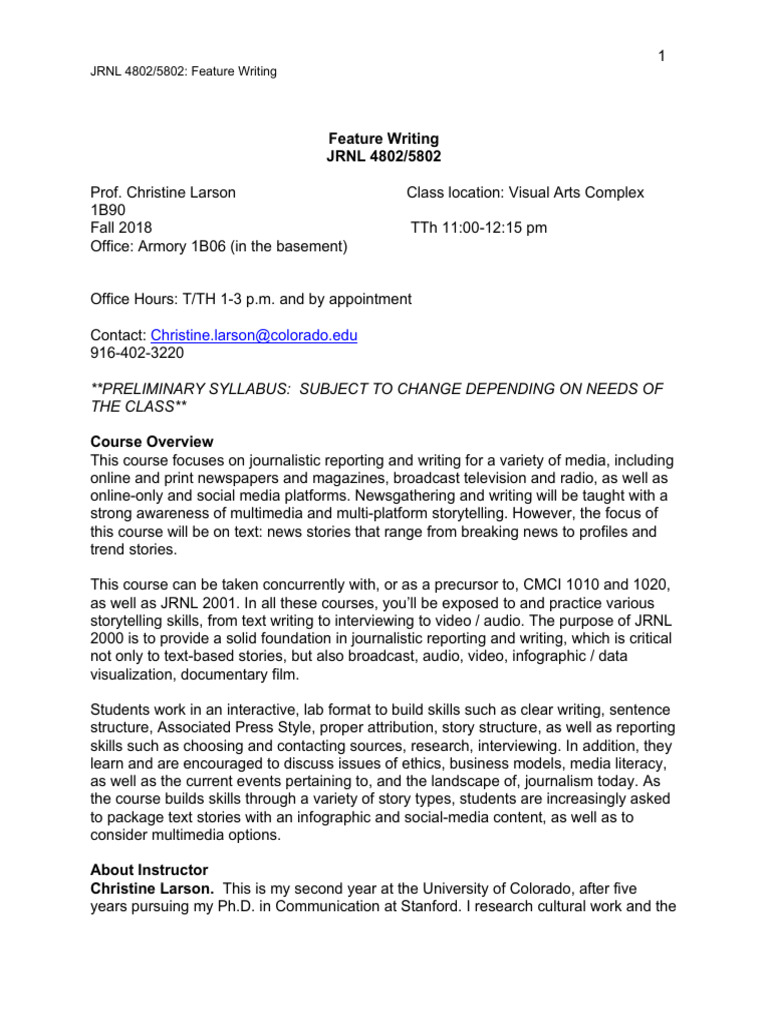 Formal Feature Writing Template | Download Free PDF | Plagiarism ...