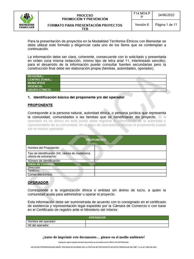 F14.mo4 .PP Formato para Presentacion Proyectos Teb v6 | Descargar ...