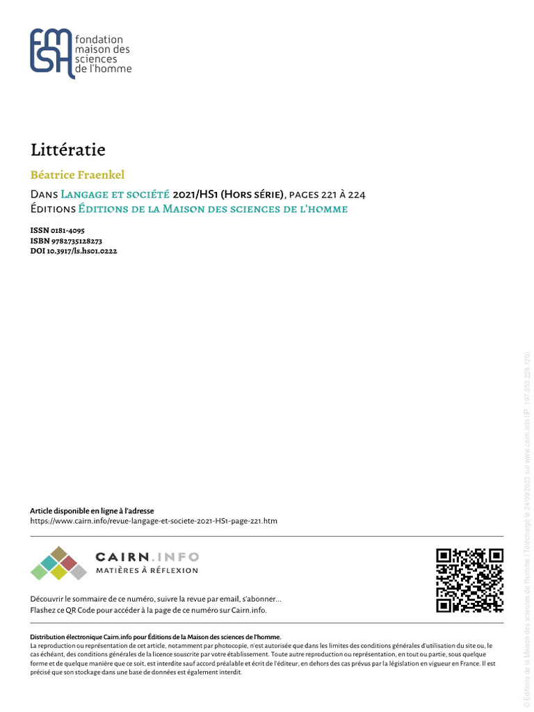 Évolution de la littératie en France | PDF | Littératie | Science