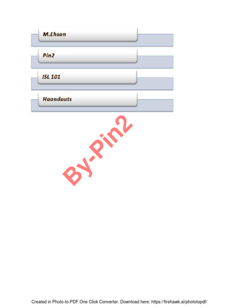 ISL101 Pin2 Handout Document | PDF