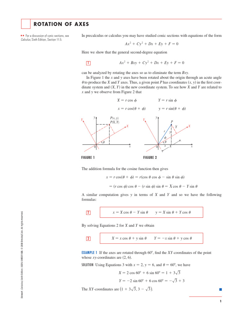 Rotation of Axes | PDF