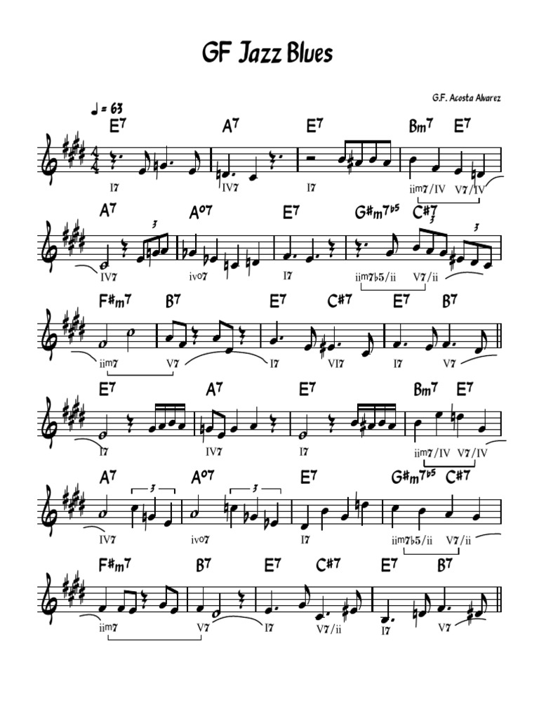 GF Jazz Blues Lead Sheet | PDF