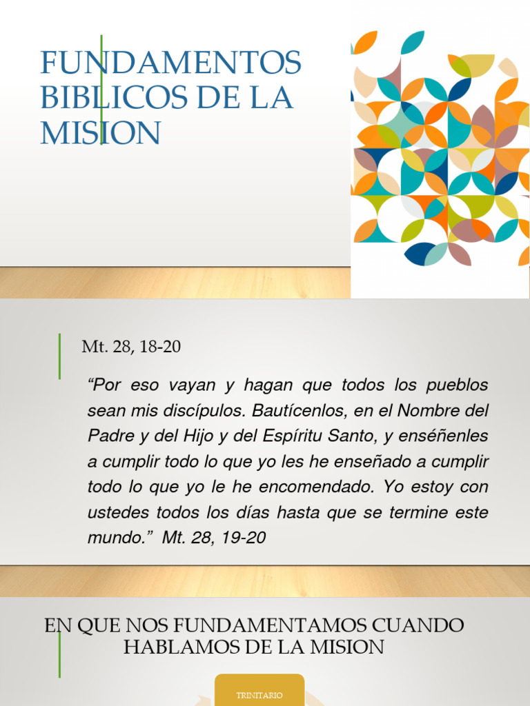 Fundamentos Biblicos de La Mision | PDF | Jesús | espíritu Santo