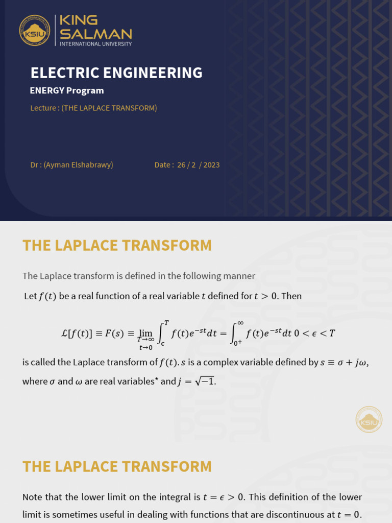 The Laplace Transform | PDF | Laplace Transform | Function (Mathematics)