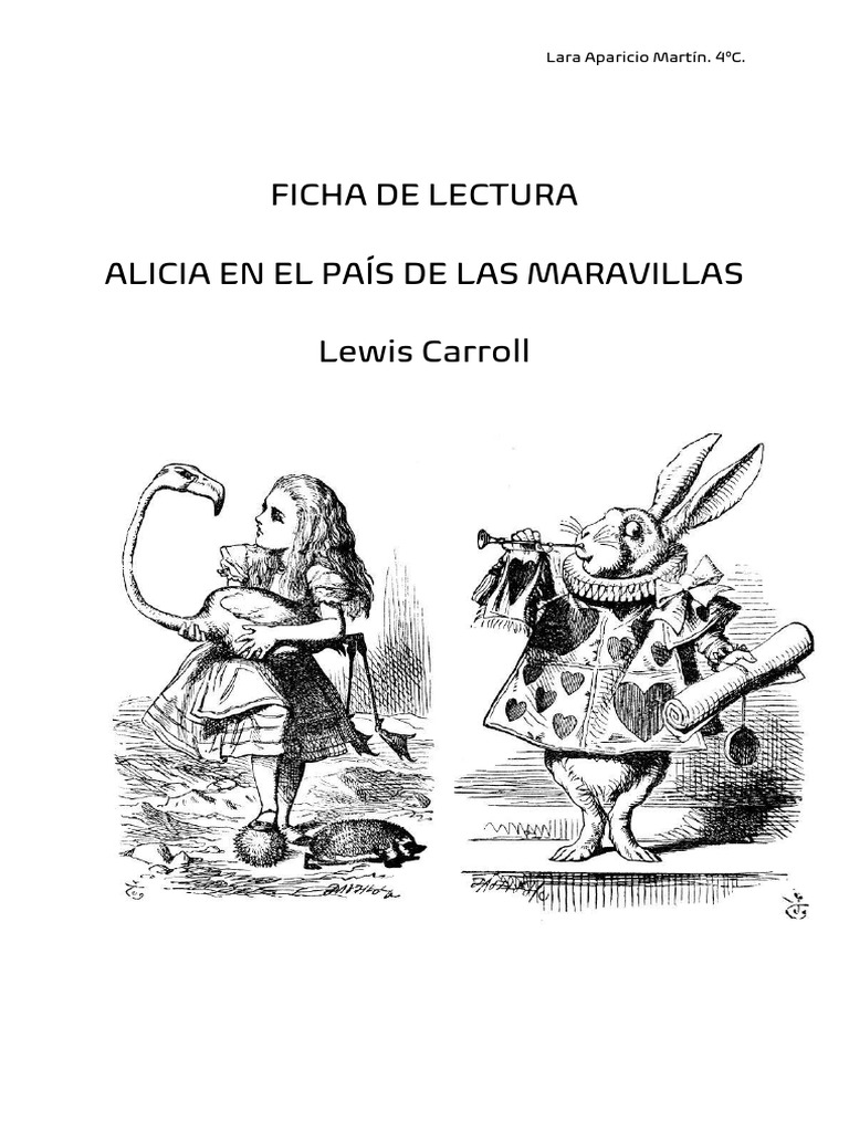 Ficha de Lectura Alicia en El País de Las Maravillas | PDF