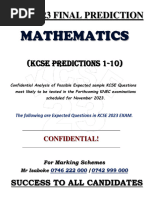 Kcse 2024 Math PP1 QS - Code 01 | PDF | Acceleration | Circle