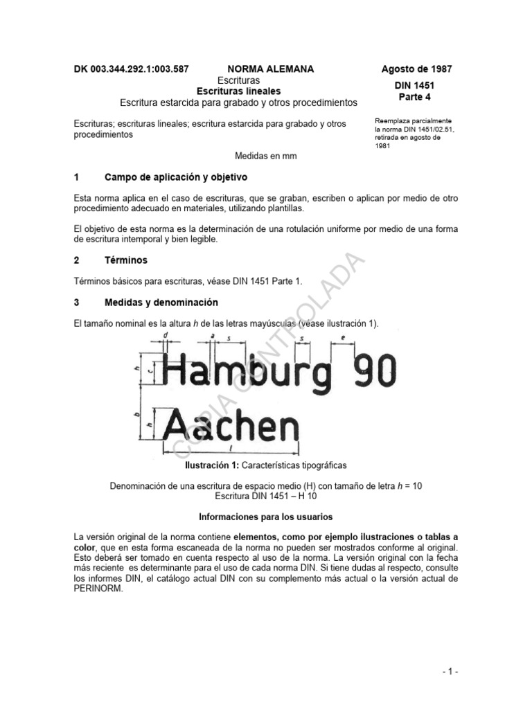 Din 1451 | PDF | Notación | Grafemas