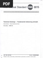 ISO 8015-1985 Technical Drawings Fundamental Tolerancing Principle ...