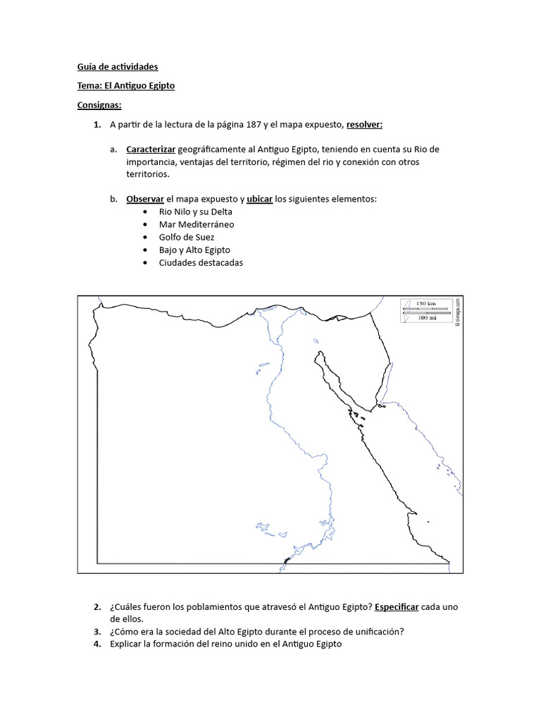 Guía de Actividades de Egipto | PDF