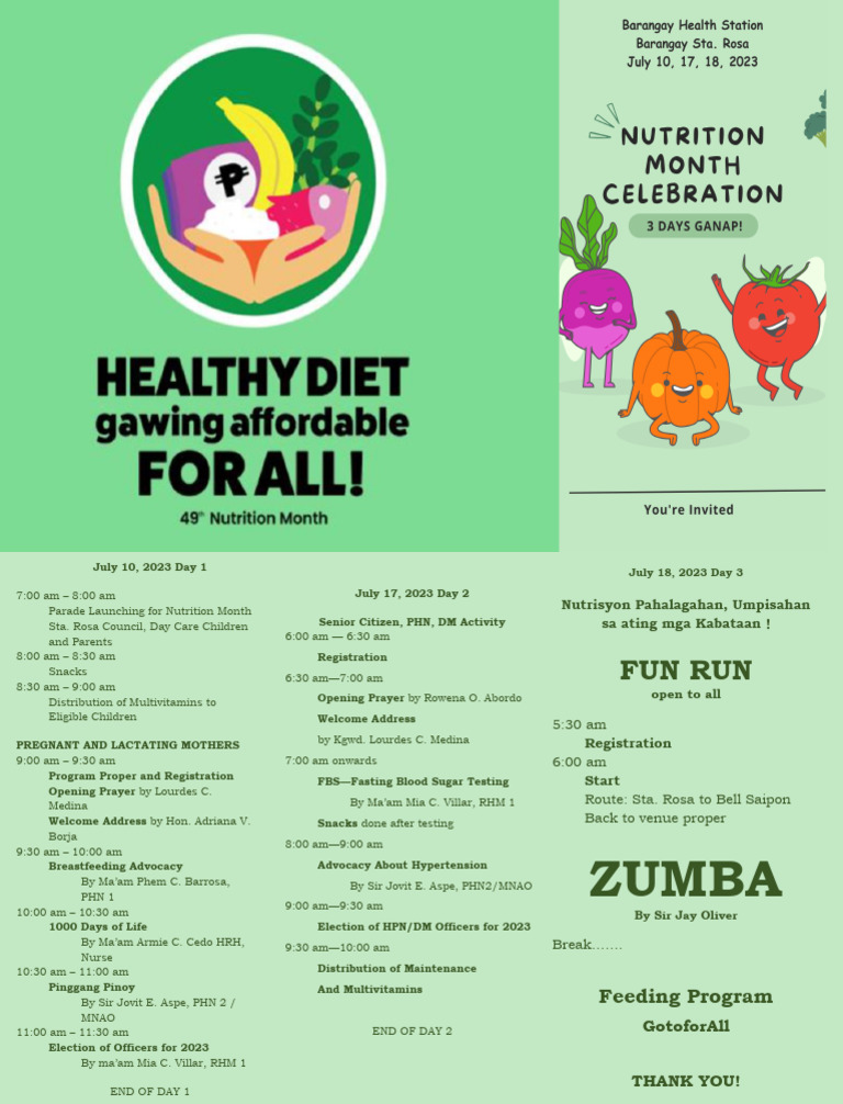 Nutrition Month Sta Rosa | PDF | Infant Feeding | Public Health