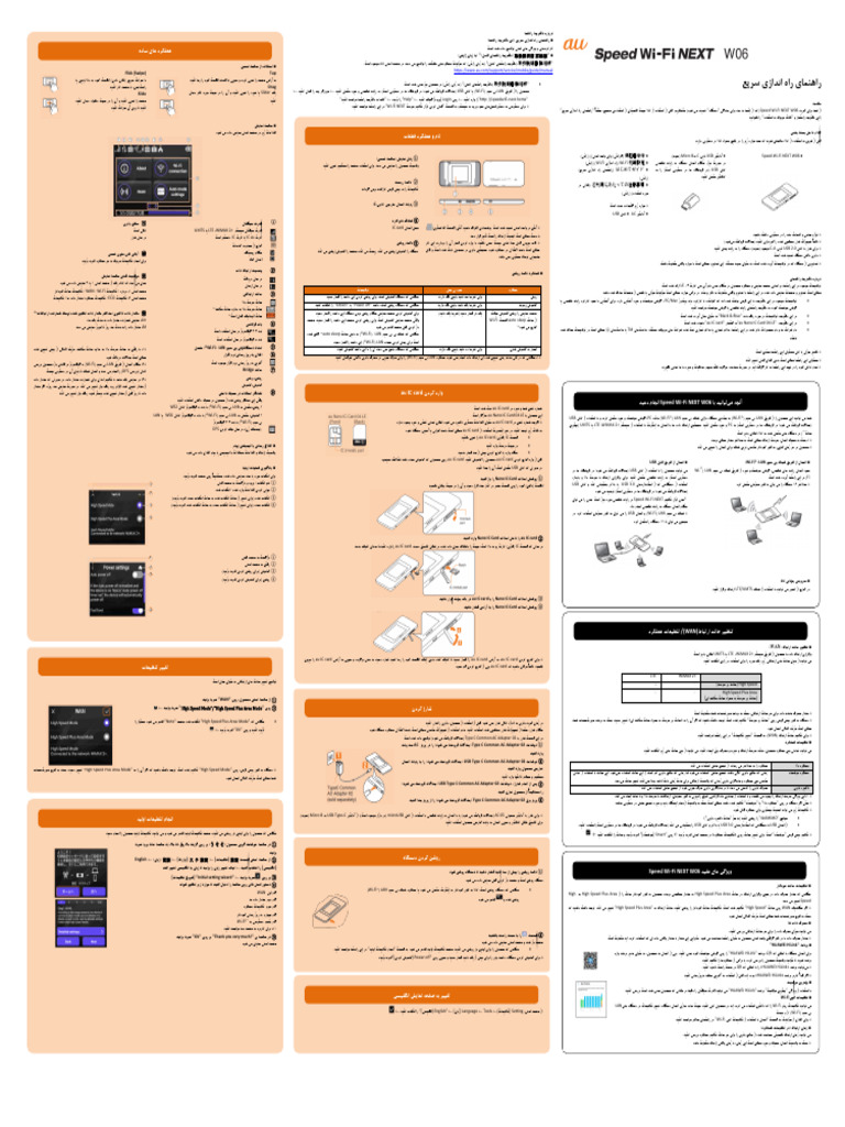 راهنمای راه اندازی سریع w06 | PDF