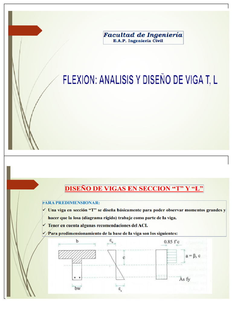 E2000 Calculo y Diseño de Vigas T y L | PDF