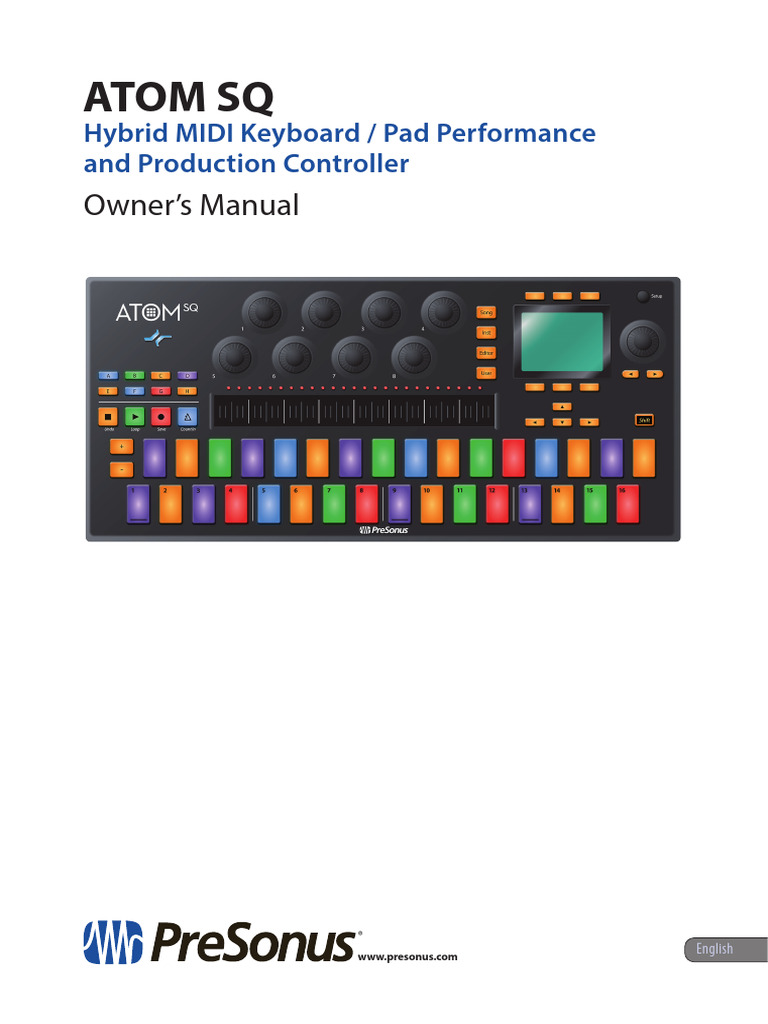 ATOM SQ Owners Manual V2 EN | PDF | Scale (Music) | Minor Scale