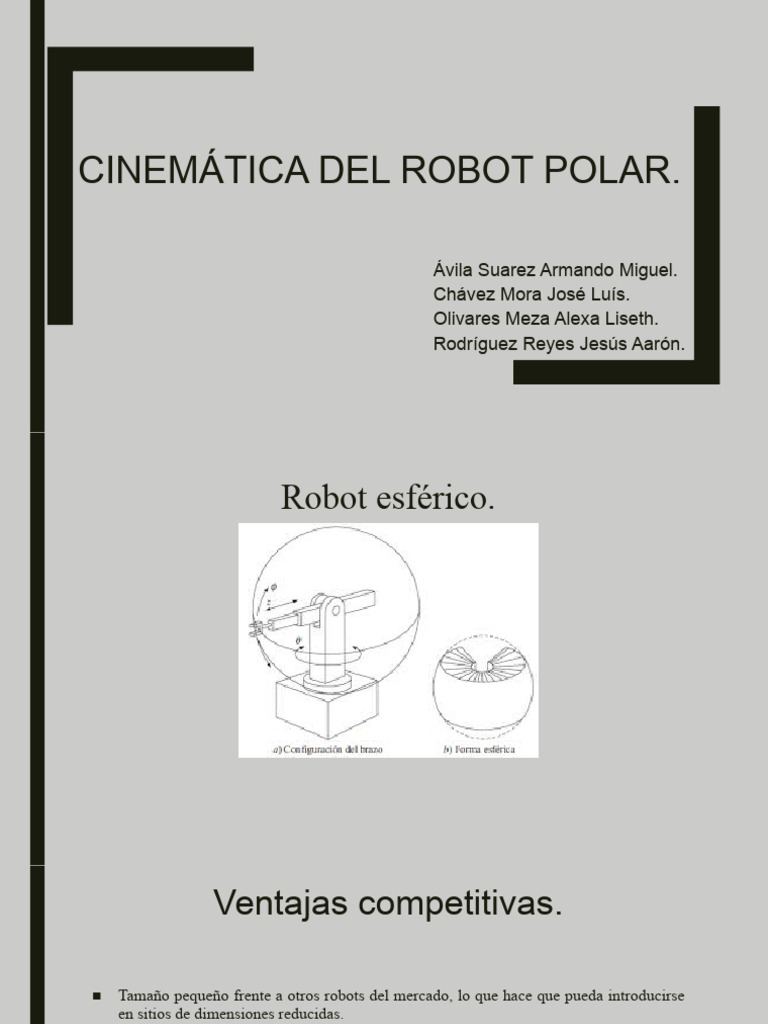 Cinemática Del Robot Polar | PDF | Matriz (Matemáticas) | Rotación