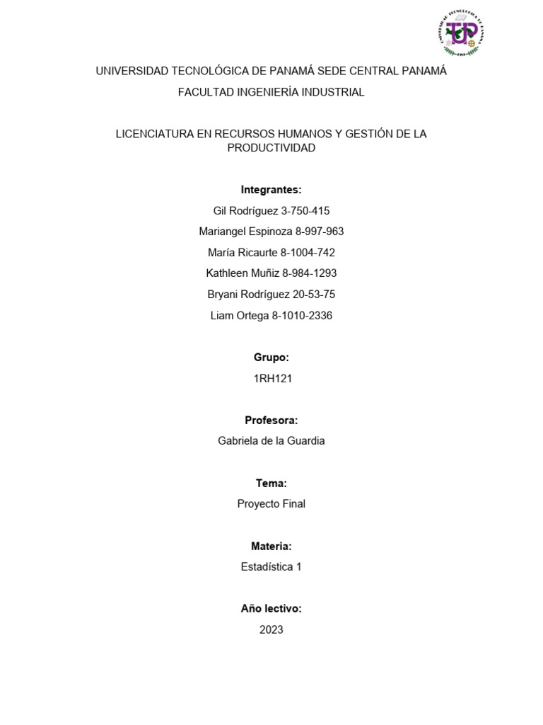 Grupo5 Proyecto Final E | PDF | Análisis de regresión | Estadísticas