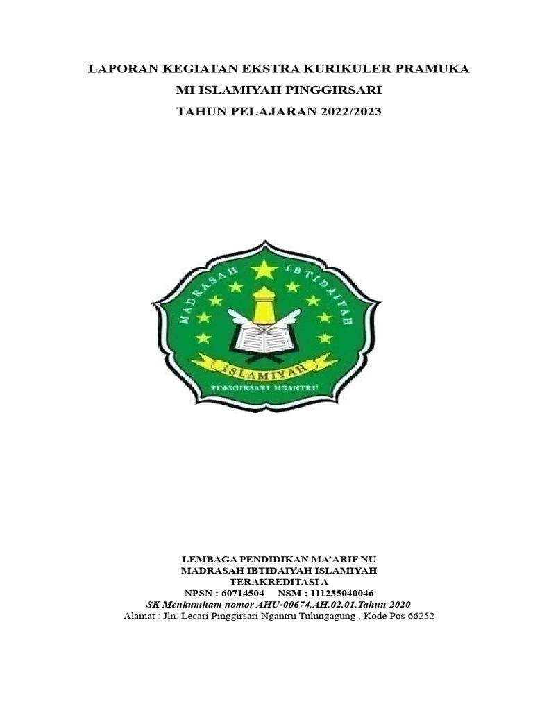 Laporan Kegiatan Ekstra Pramuka | PDF