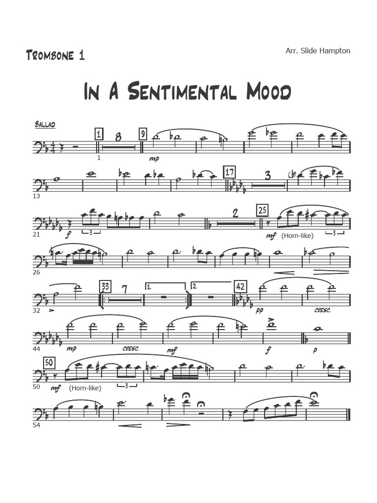 In-A-Sentimental-Mood-Trombon 1 | PDF