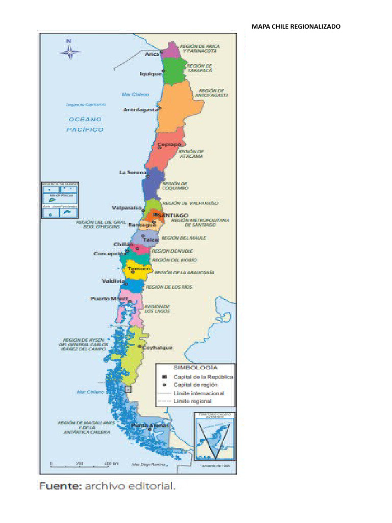 Mapa Chile Regionalizado | PDF