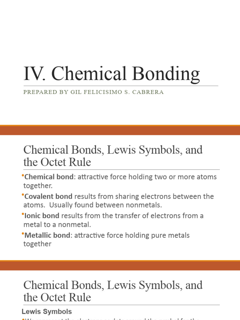 Chapter 4 - Chemical Bonding | PDF | Chemical Bond | Chemical Polarity