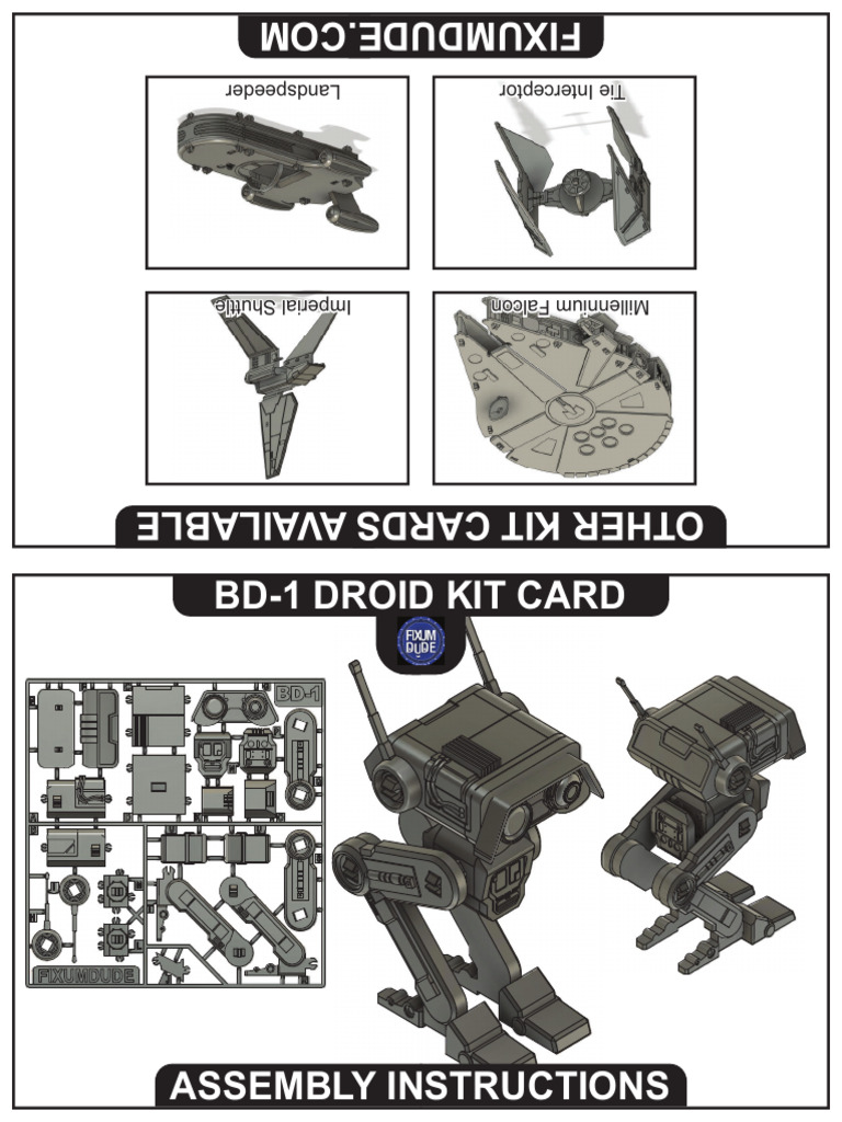 BD-1 Kit Card Instructions Printable Booklet Ver3.5 | PDF