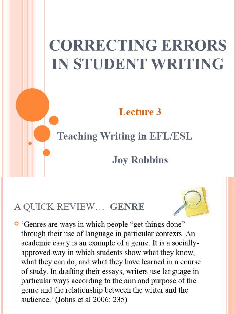 Correcting Errors in ESL Writing | PDF | Career & Growth