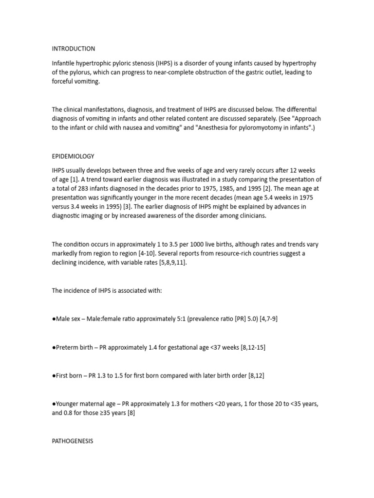 Estenosis Hipertrófica de Píloro | PDF