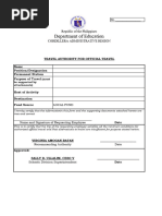 Certificate of Travel Completed Template | PDF