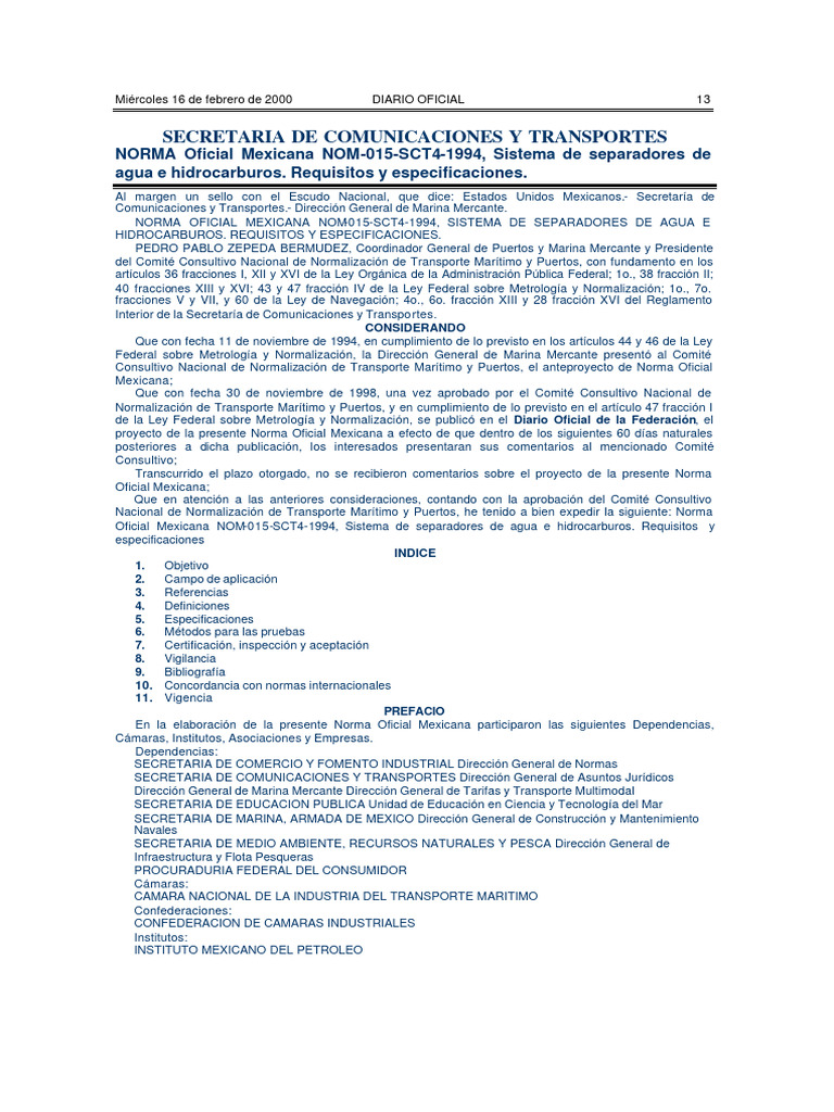 Nom 015 | PDF | Ácido clorhídrico | Agua