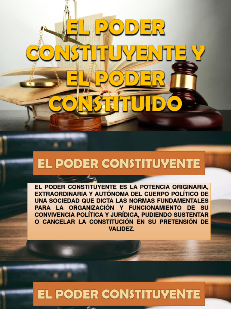 Poder Constituyente y El Poder Constituido | PDF | Constitución ...