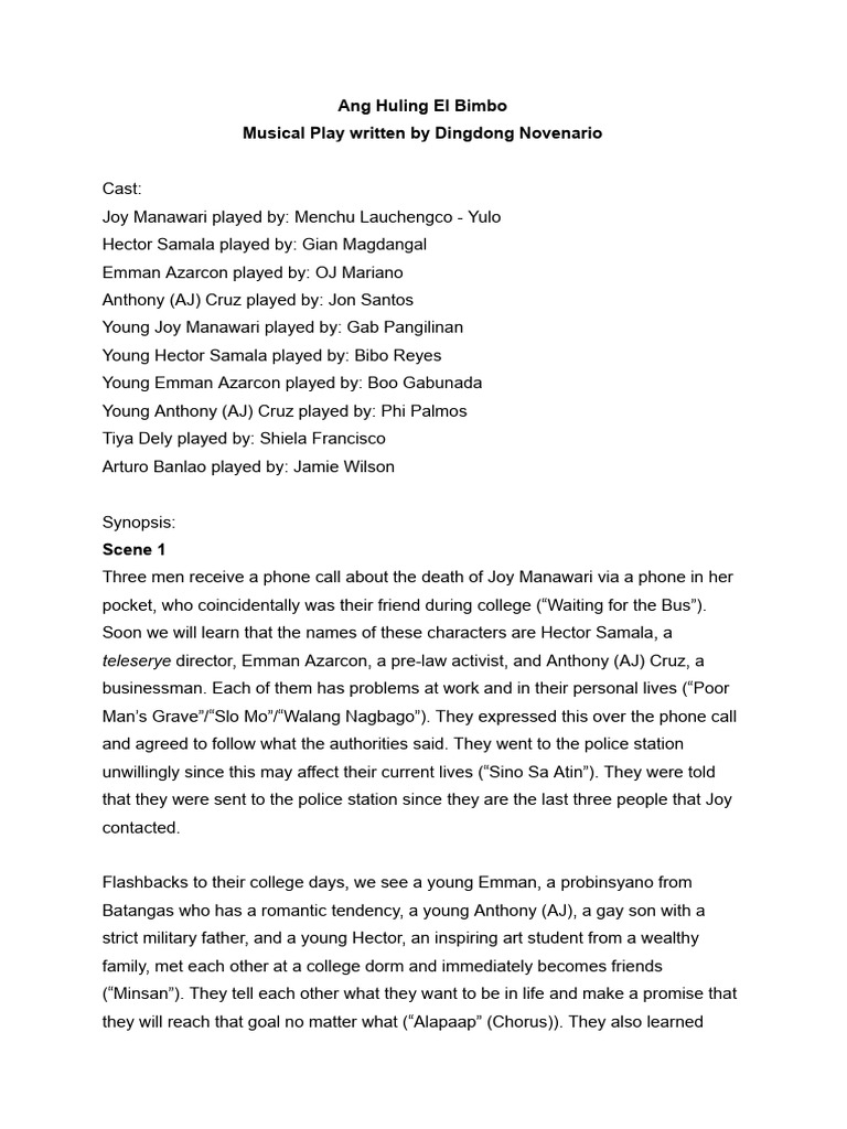 Ang Huling El Bimbo | PDF | Performing Arts