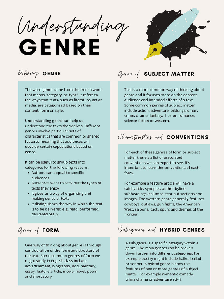 Understanding Genre | PDF | Genre | Poetry
