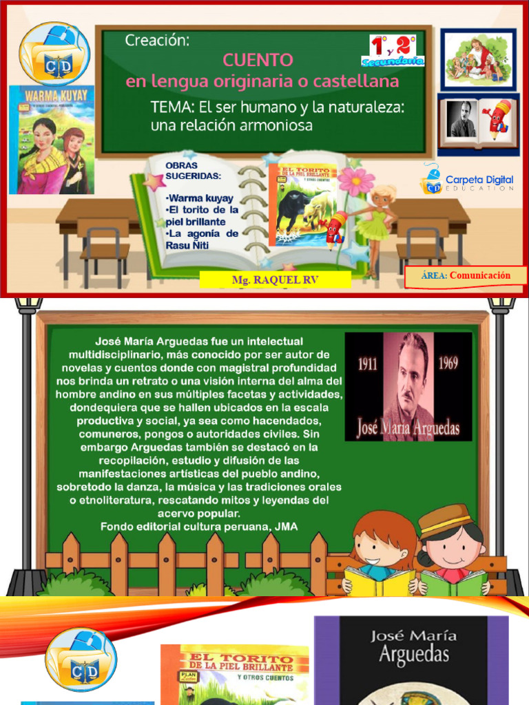 Arguedas PPT - Cuento | PDF | Narración | Cuentos