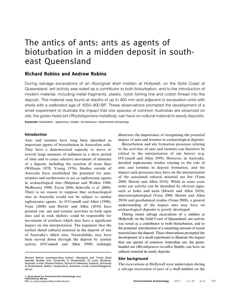 Robins y Robins 2011 The Antics of Ants | PDF | Earth Sciences