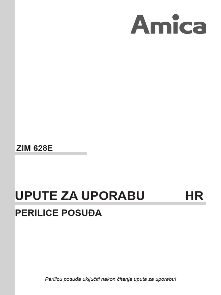 Perilica Suđa Amica - Manual | PDF