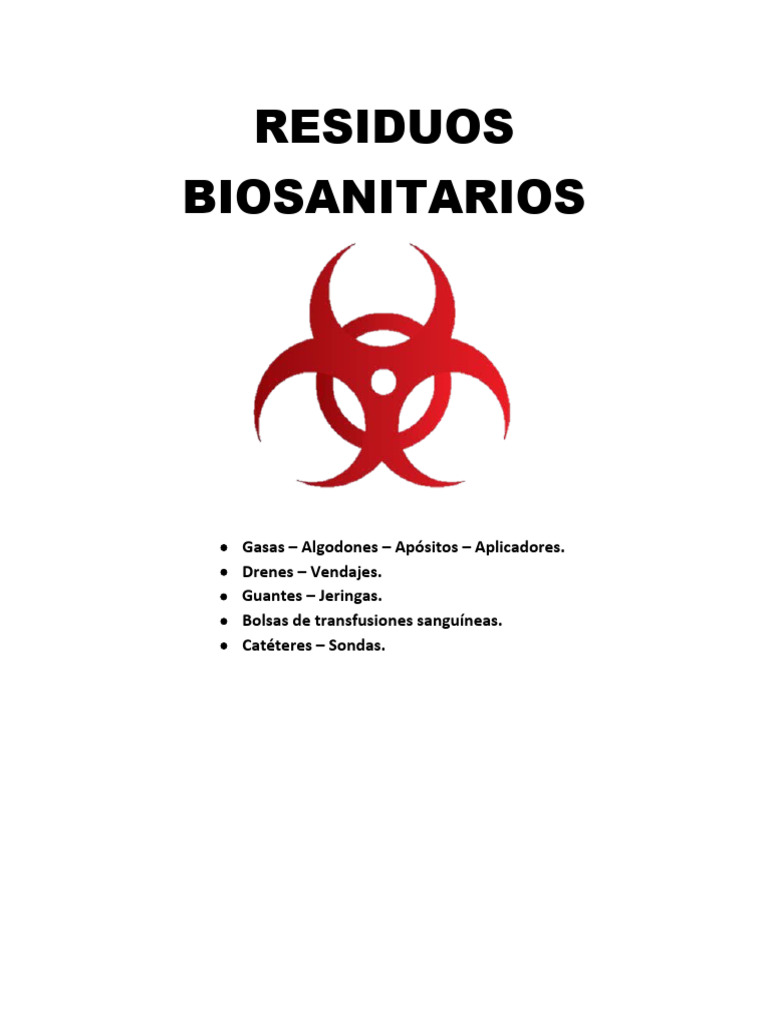 RESIDUOS BIOSANITARIOS | PDF