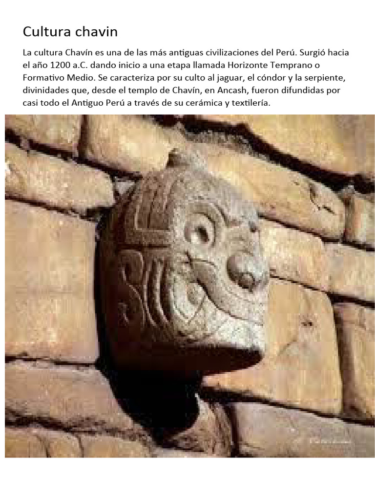 Cultura Chavin | PDF | Religión y espiritualidad