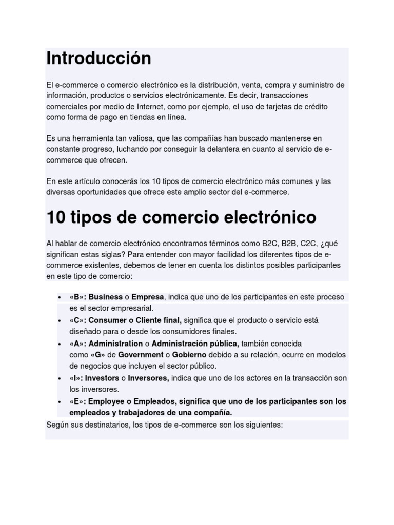 Comercio Electronico-1 | PDF | Comercio electrónico | Procesos de negocio