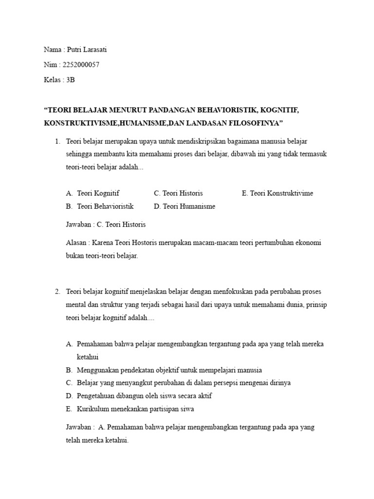 Putri Larasati - 3B | PDF