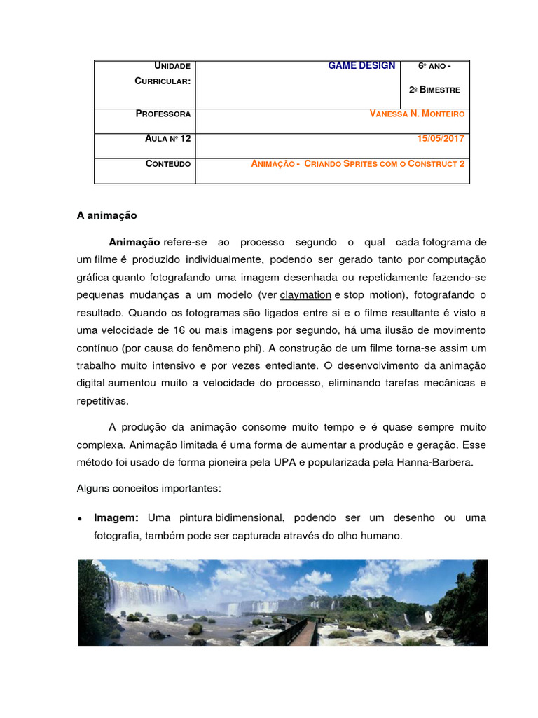 Aula 12 - Sprites No Construct 2 | PDF | Animação